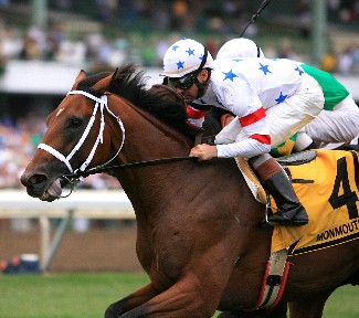 Big Brown goes wire to wire on Monmouth green | BRISnet.com Trusted ...